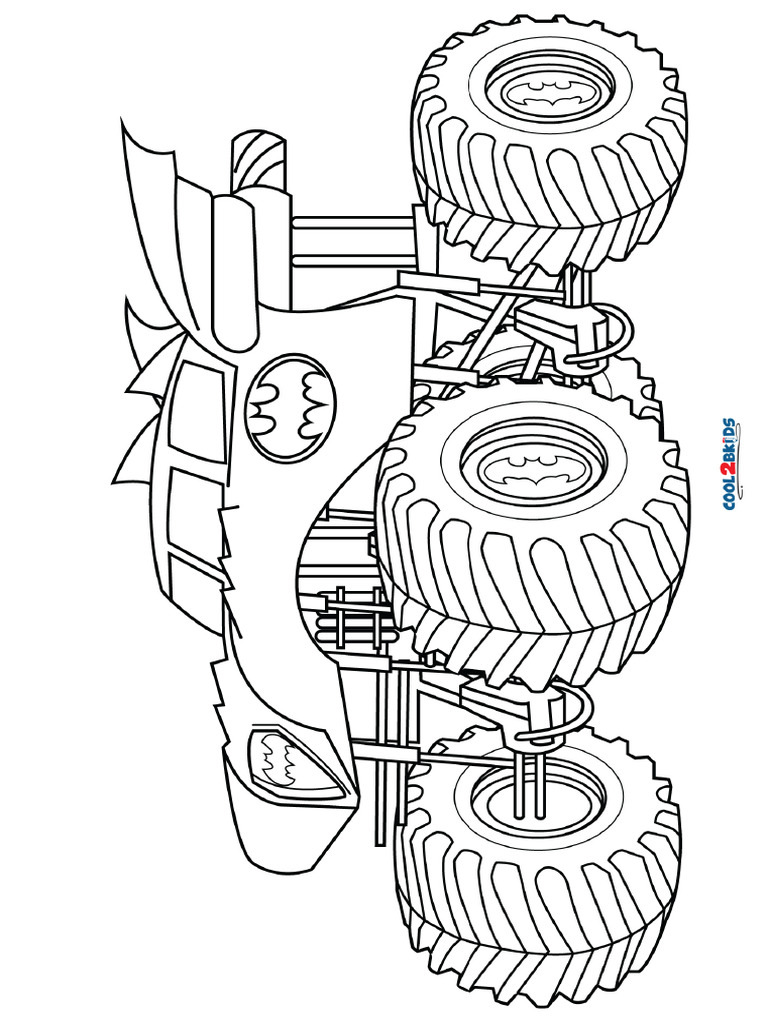 Coloriage Batman Monster Truck | PDF