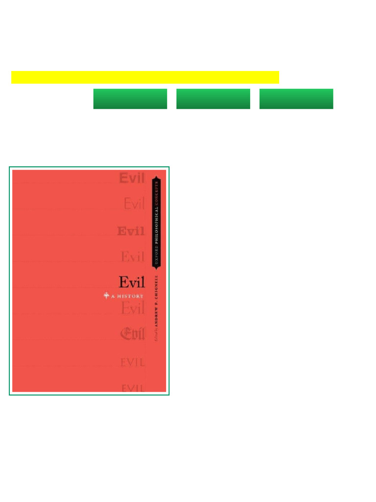 Evil Andrew P. Chignell digital version 2025 | PDF