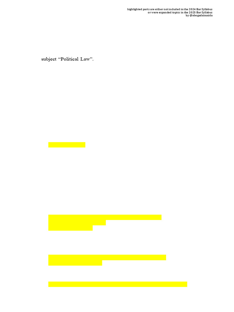 2025 Bar Syllabus Compared To The 2024 Bar Syllabus | PDF | Taxes ...