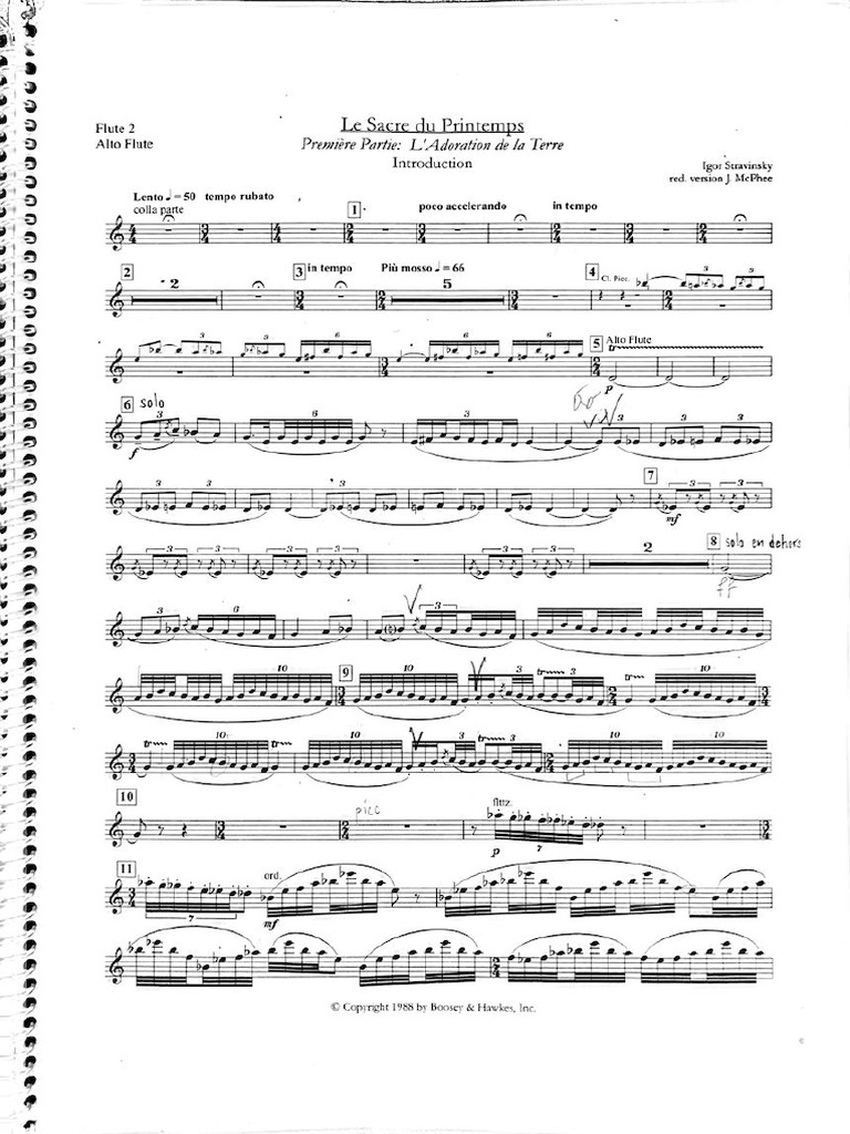 2 Rite of Spring Flute 2 | PDF