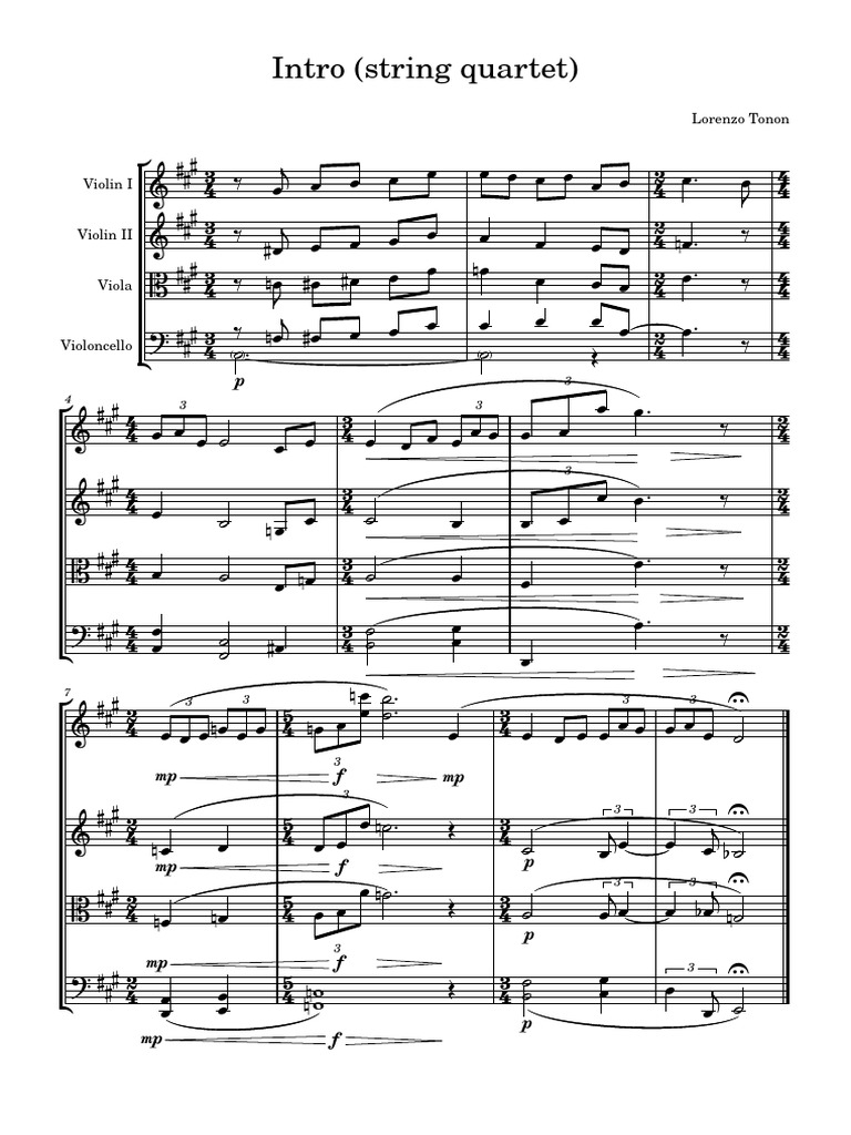 Intro String Quartet Pdf