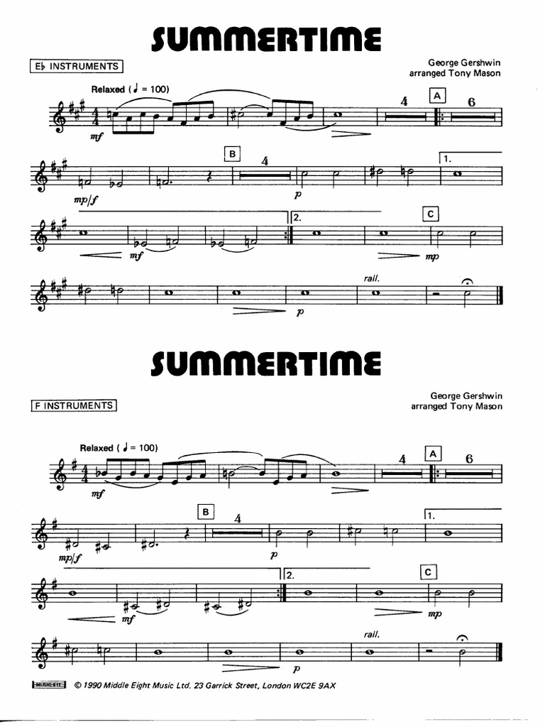 Summertime Eb&F | PDF