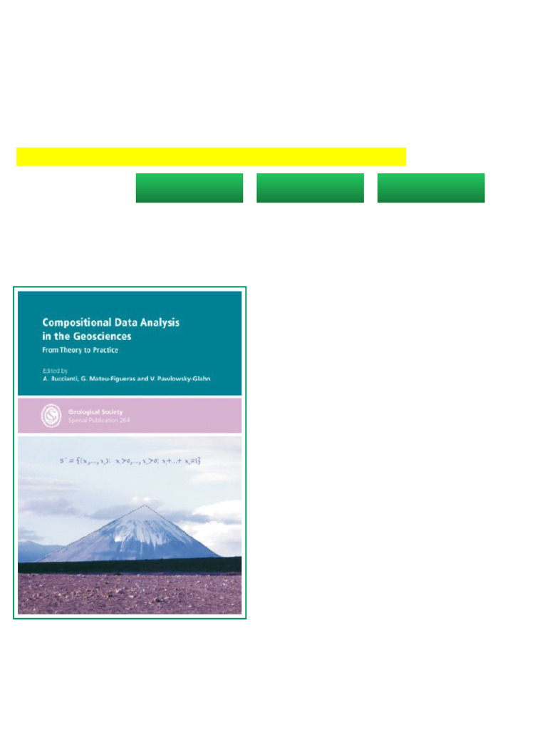 Compositional data analysis in the geosciences from theory to practice ...