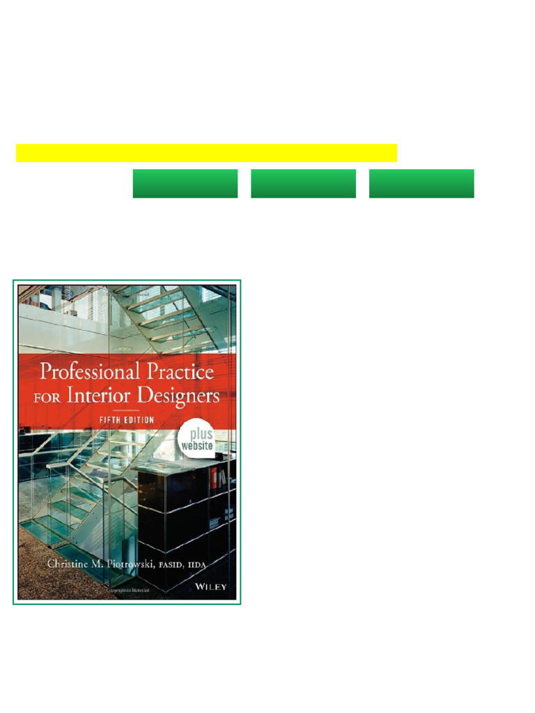 Professional Practice for Interior Designers 5th Edition Christine M ...