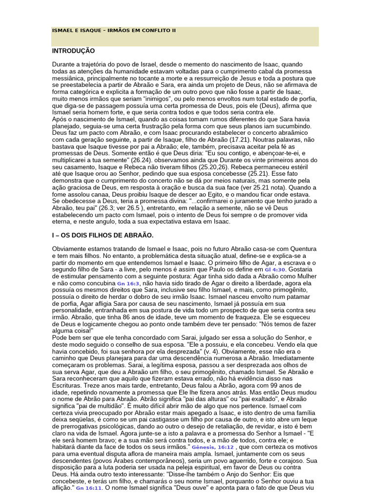 94 Ismael e Isaque II | PDF | Ismael | Abraão