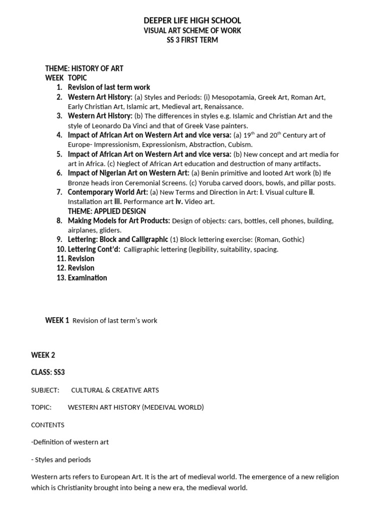 Western Art History Curriculum Overview | PDF | Sculpture | Ancient Egypt