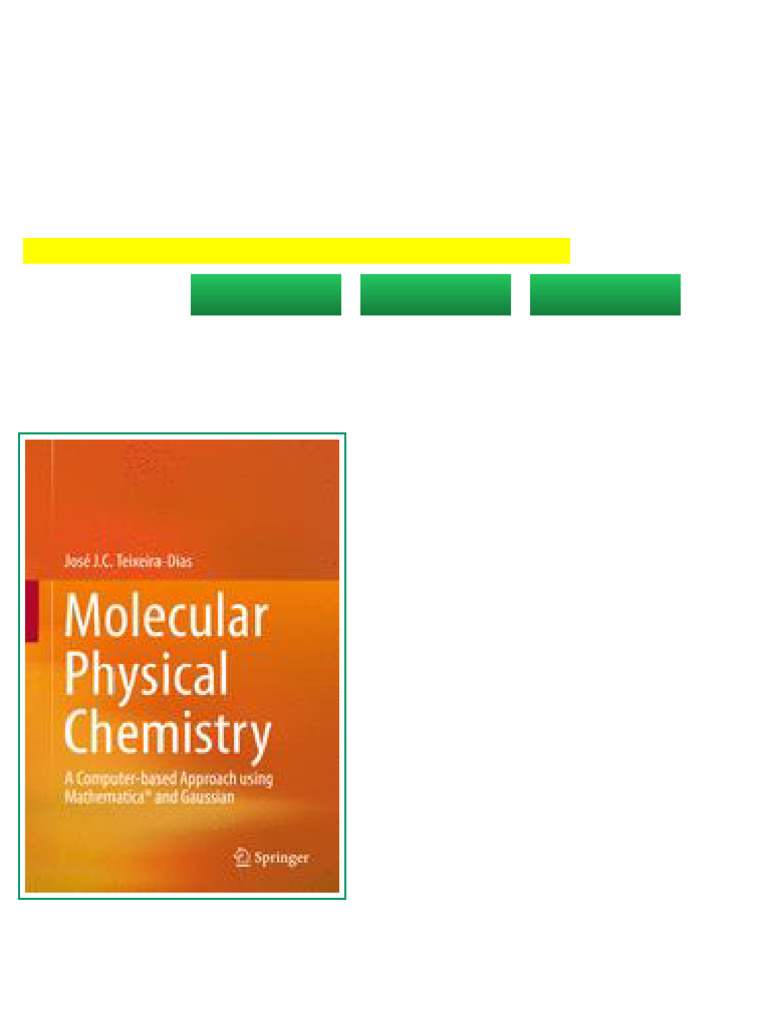 Molecular Physical Chemistry A Computer based Approach using ...