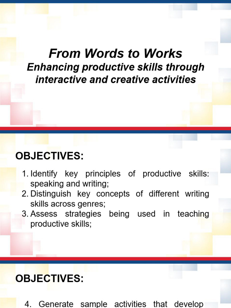 Enhance Productive Skills Through Activities | PDF | Cognition ...