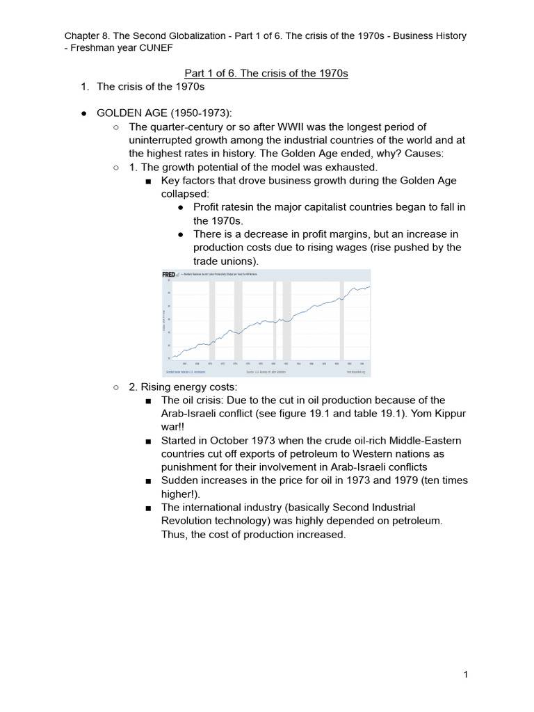 Chapter 8. The Second Globalization - Part 1 of 6. The Crisis of The ...