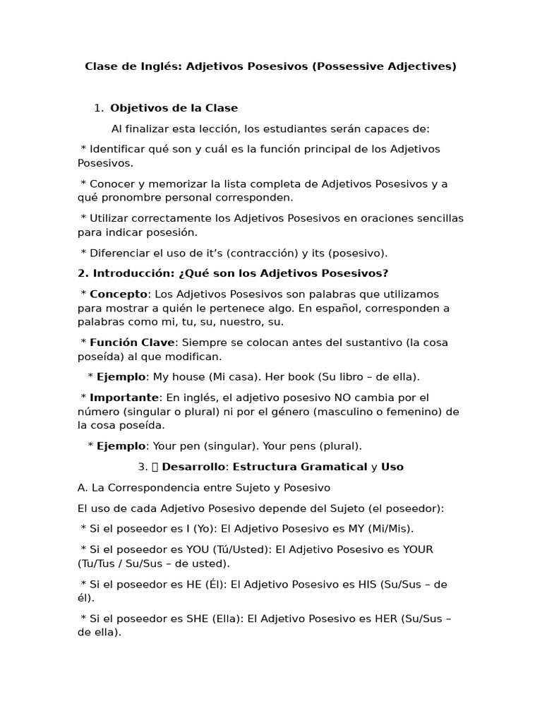 Clase de Los Adjetivos Positivos. 1 | PDF | Adjetivo | Género gramatical