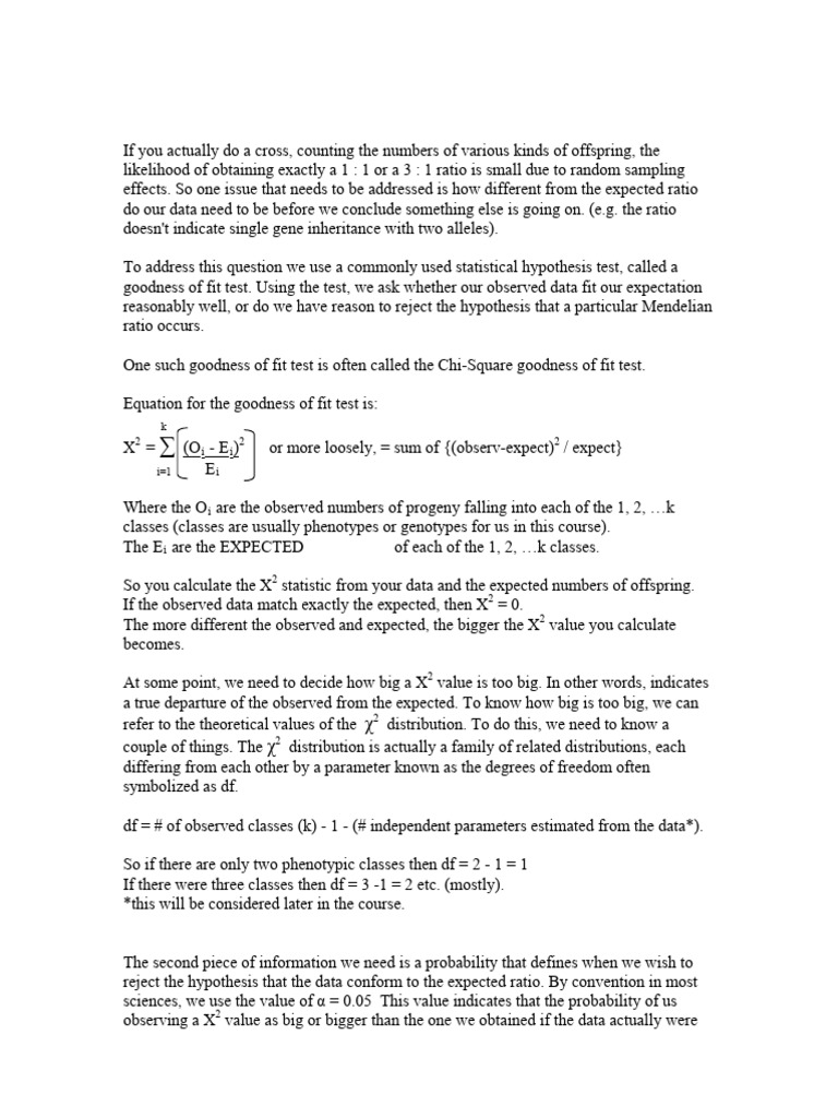 Chi-Square Goodness of Fit Test Explained | PDF | Chi Squared Test ...