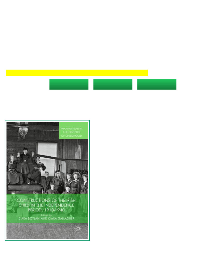 (Ebook) Constructions of The Irish Child in The Independence Period ...