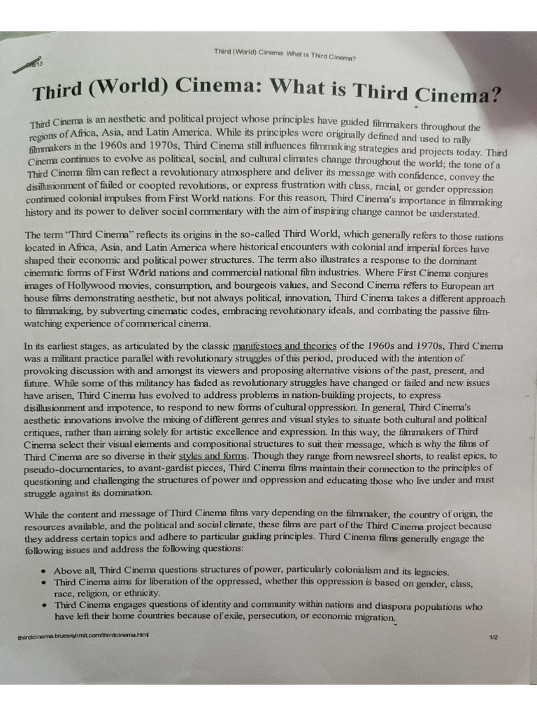 Third Cinema | PDF