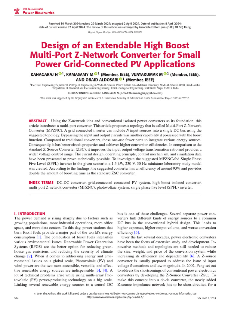 Design of an Extendable High Boost Multi-Port Z-Network Converter for ...