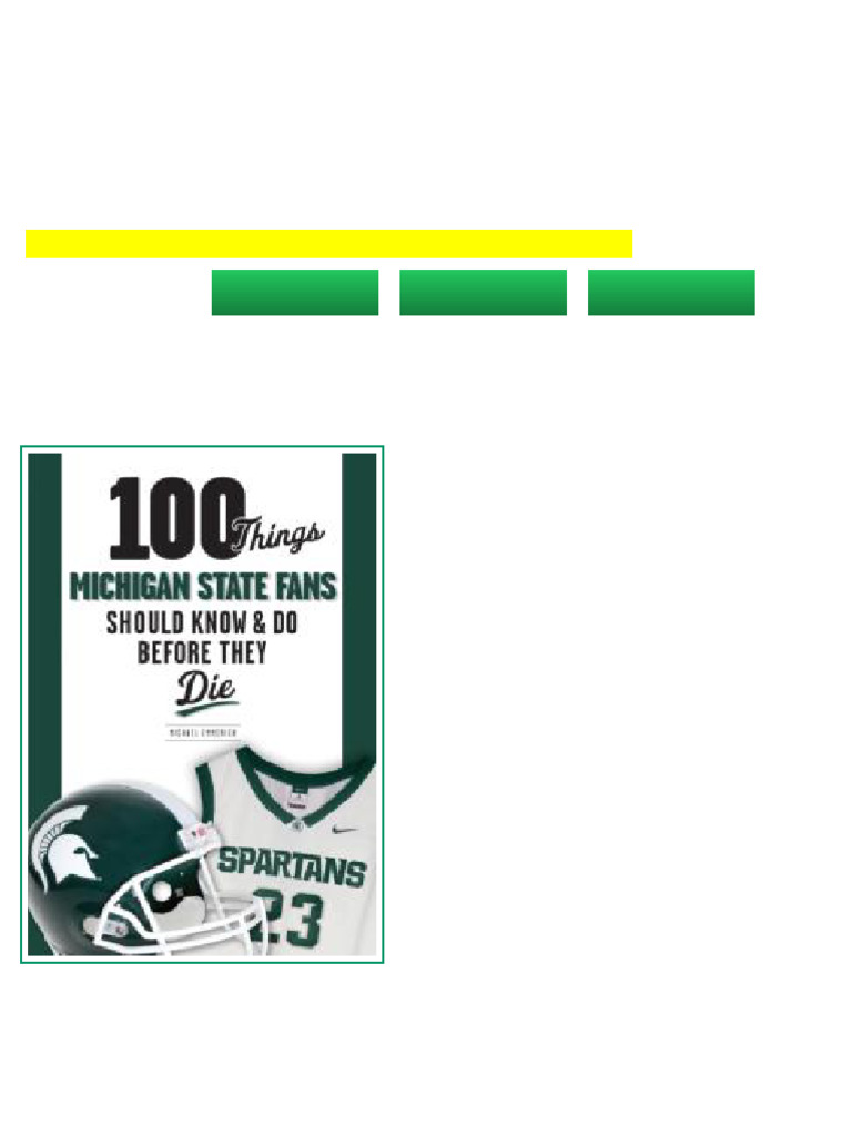 100 Things Michigan State Fans Should Know Do Before They Die 1st ...