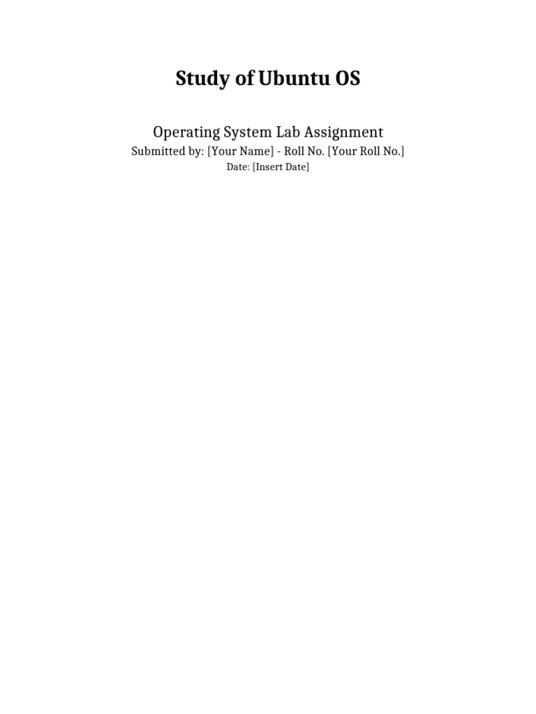 Ubuntu OS Overview and Installation Guide | PDF | Linux Distribution ...