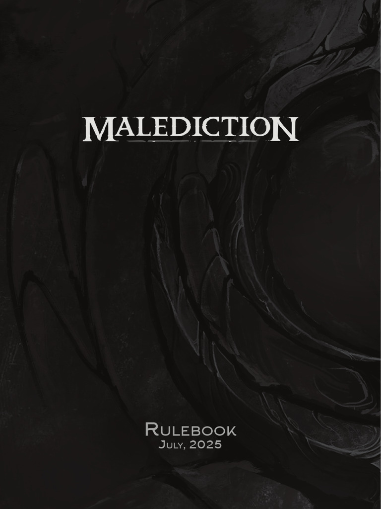 Malediction Game Rulebook 2025 | PDF | Tabletop Games
