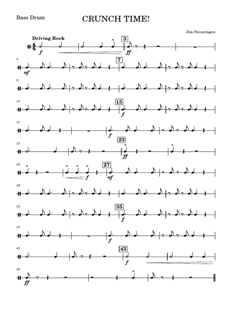 Crunch Time!-Bass Drum | PDF