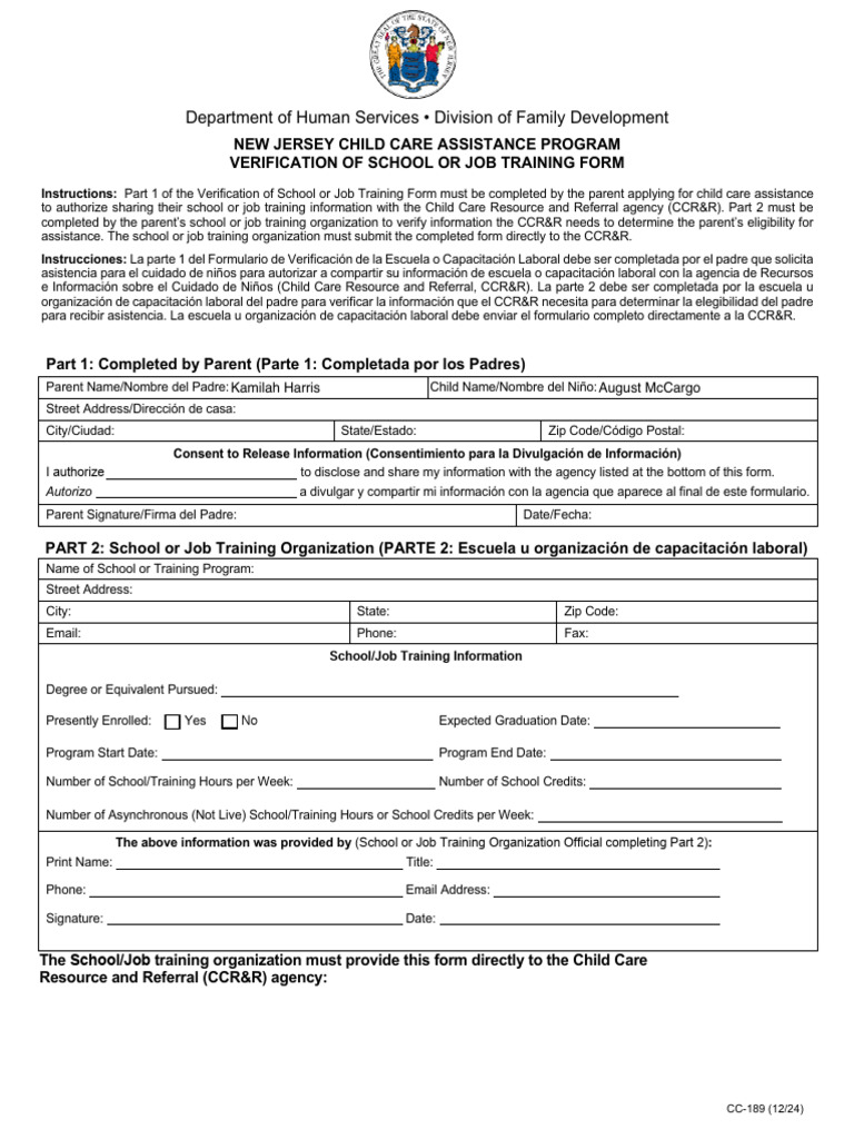 CC-189 - Verification of Form | PDF | Public Services