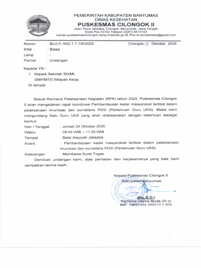 Undangan Guru Uks 2025 Pdf