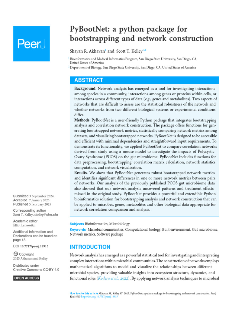 PyBootNet A Python Package For | PDF | Polycystic Ovary Syndrome ...