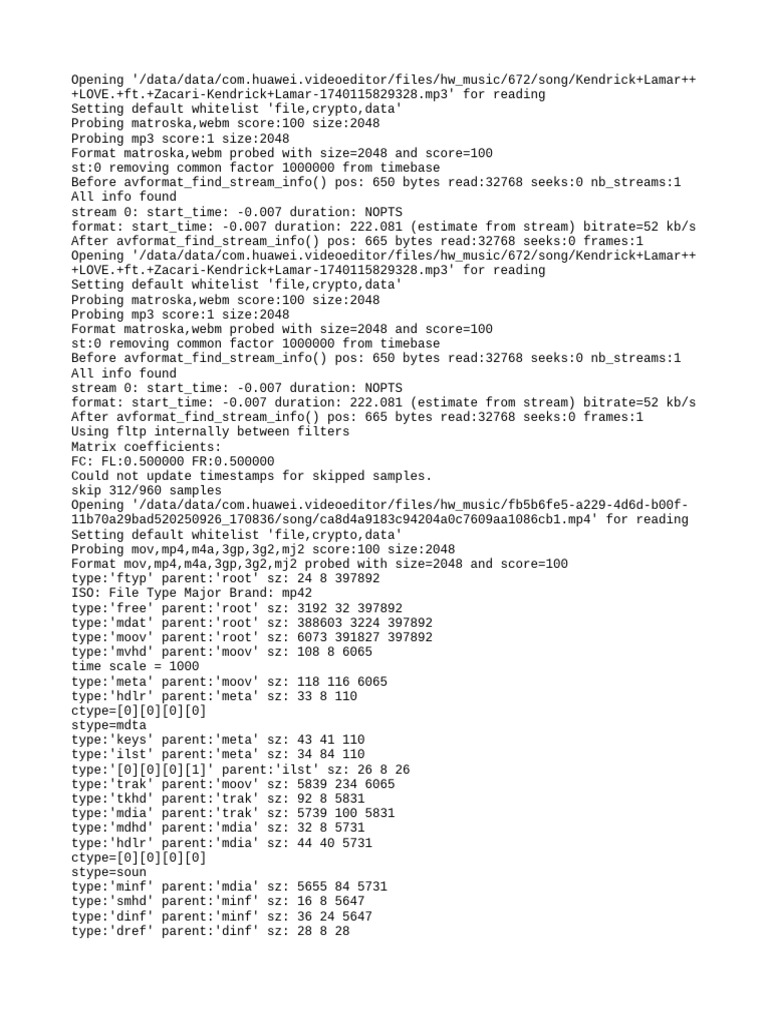 Audio File Analysis for Kendrick Lamar | PDF | International ...