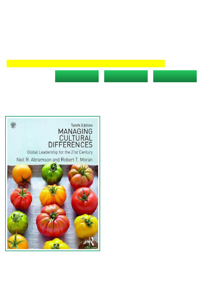 Managing Cultural Differences Global Leadership for the 21st Century ...