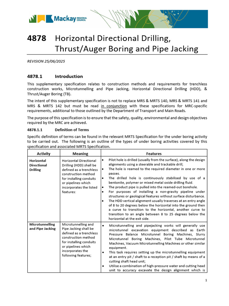 Trenchless Construction Methods Guide | PDF | Pipe (Fluid Conveyance ...