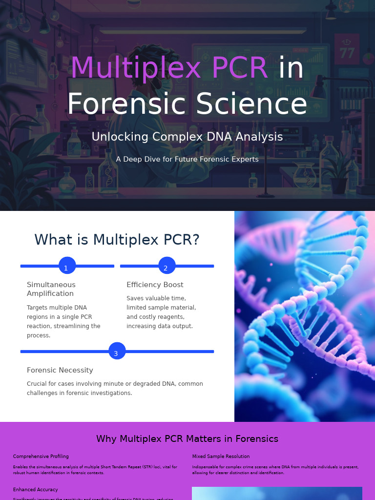Multiplex PCR in Forensic Science | PDF | Polymerase Chain Reaction ...