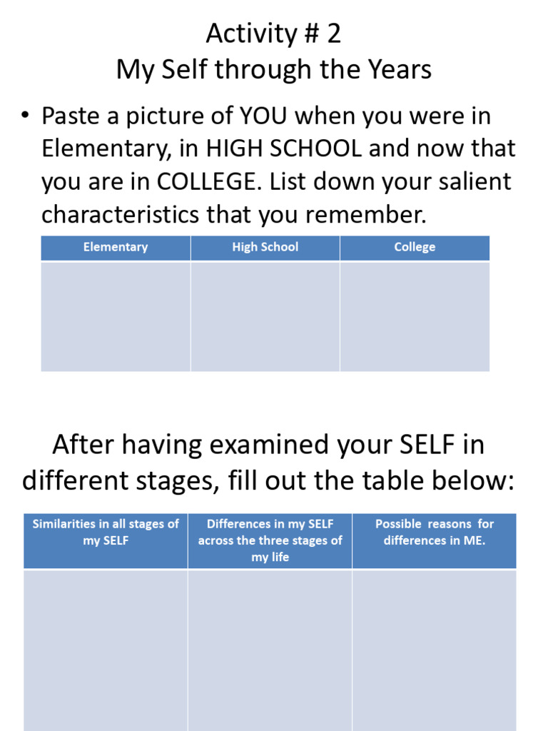 Exploring Self-Identity Through Life Stages | PDF | Identity (Social ...