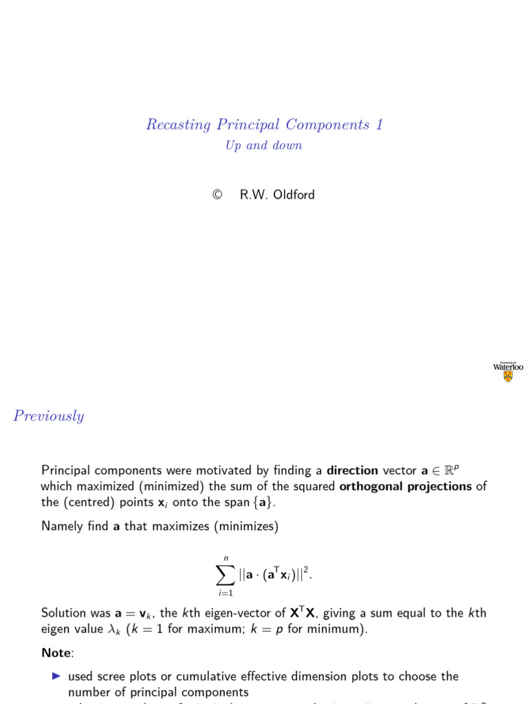 Nonlinear Dimension Reduction Techniques | PDF | Principal Component ...