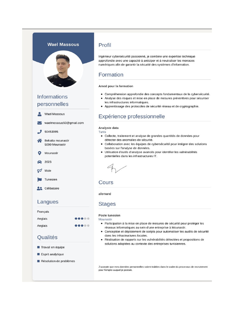 Photos CV Wael PDF | PDF