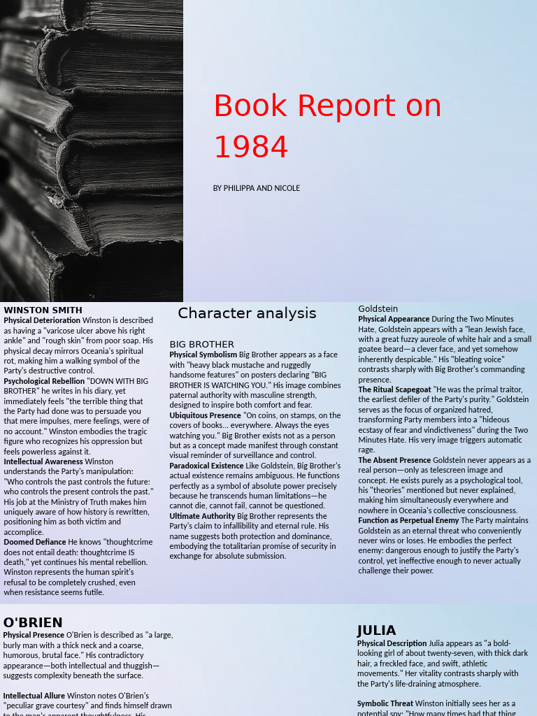Book Report On 1984 | PDF