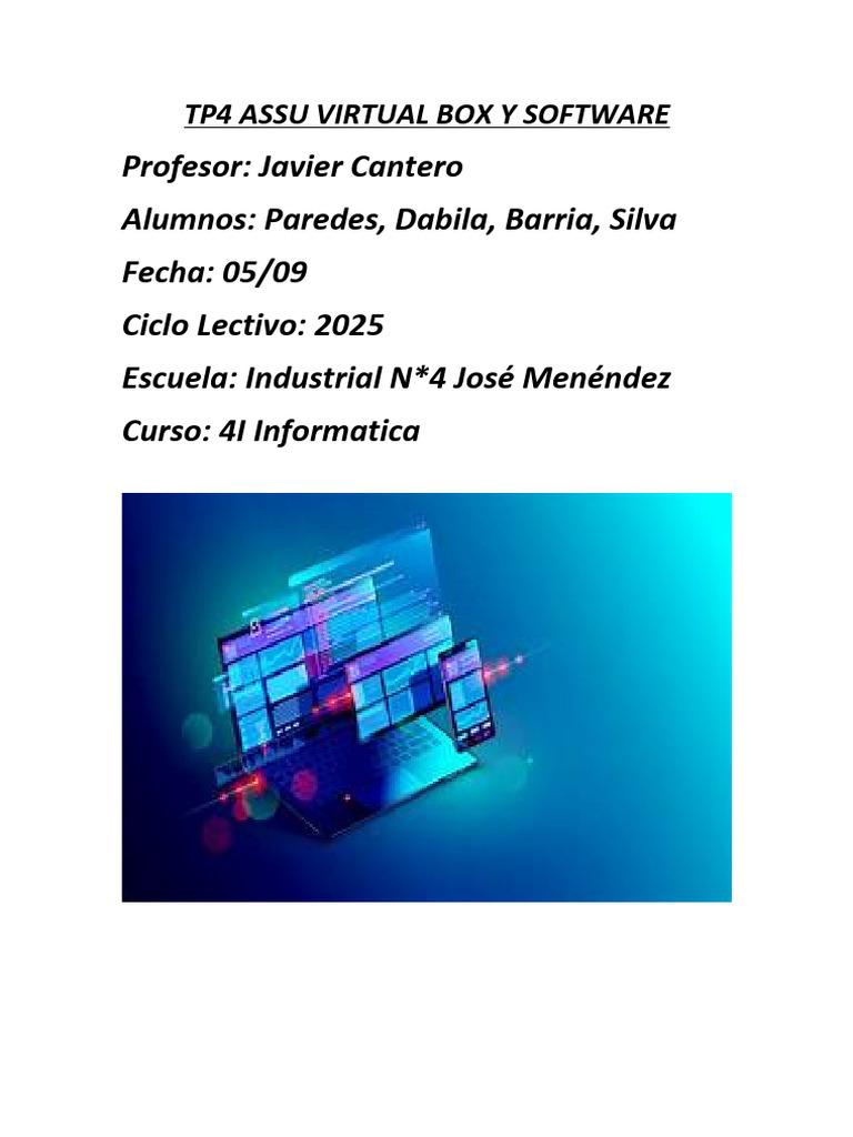 TP4 Assu Virtual Box y Software | PDF | Software libre | Computación en ...