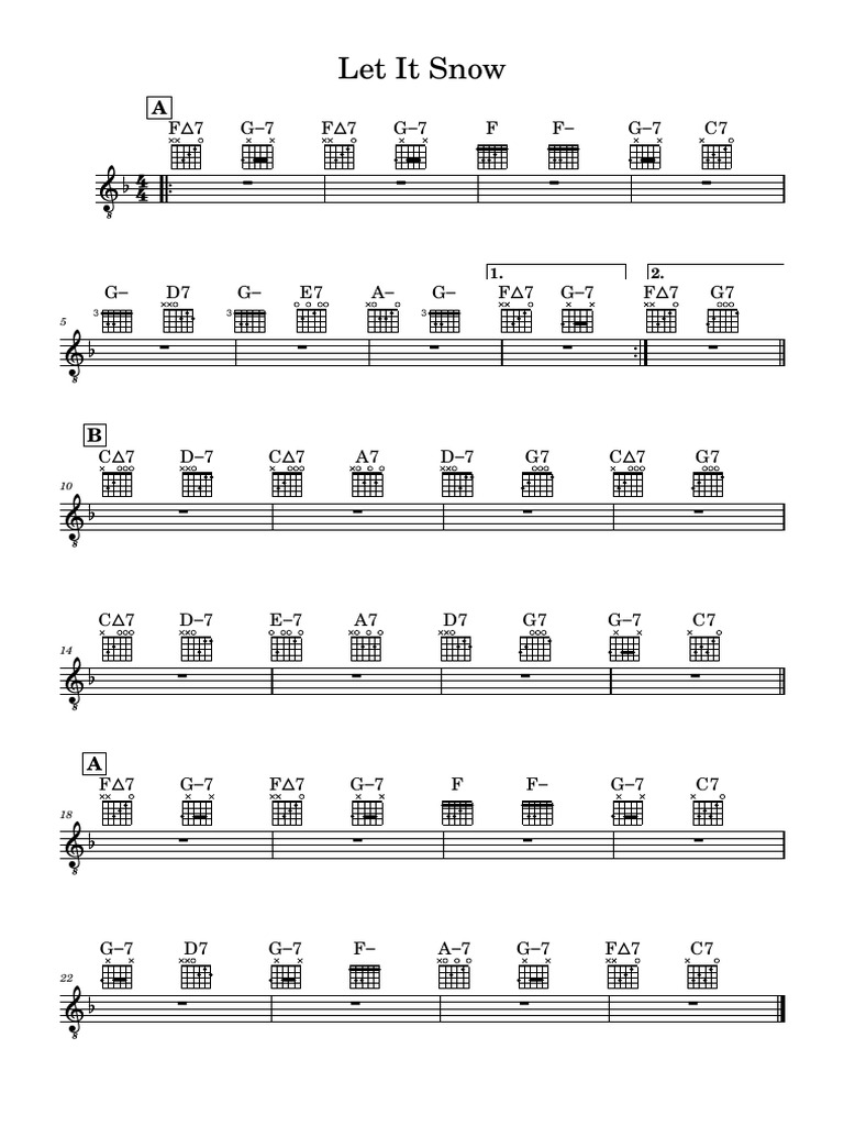 Let It Snow - Guitar Chords | PDF