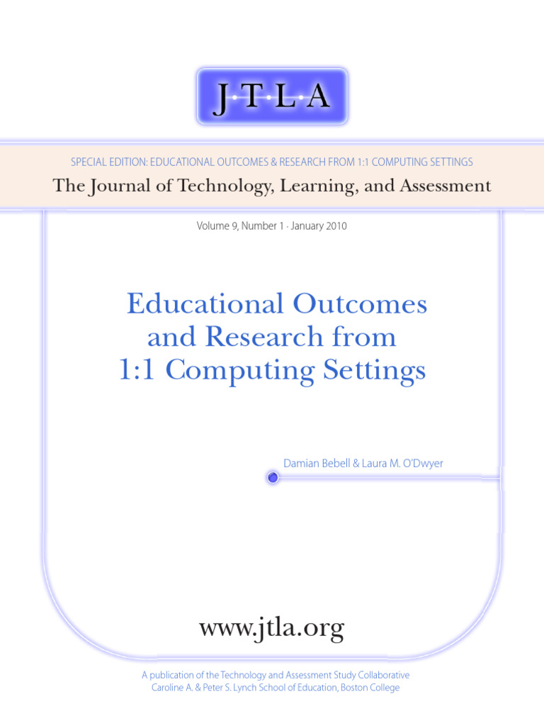1:1 Computing Educational Outcomes Research | PDF | Teachers ...