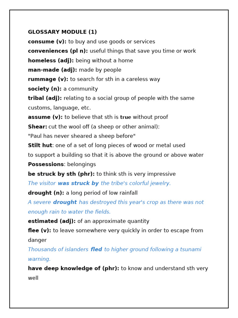 Glossary Module 1 101 New | PDF | Nomad