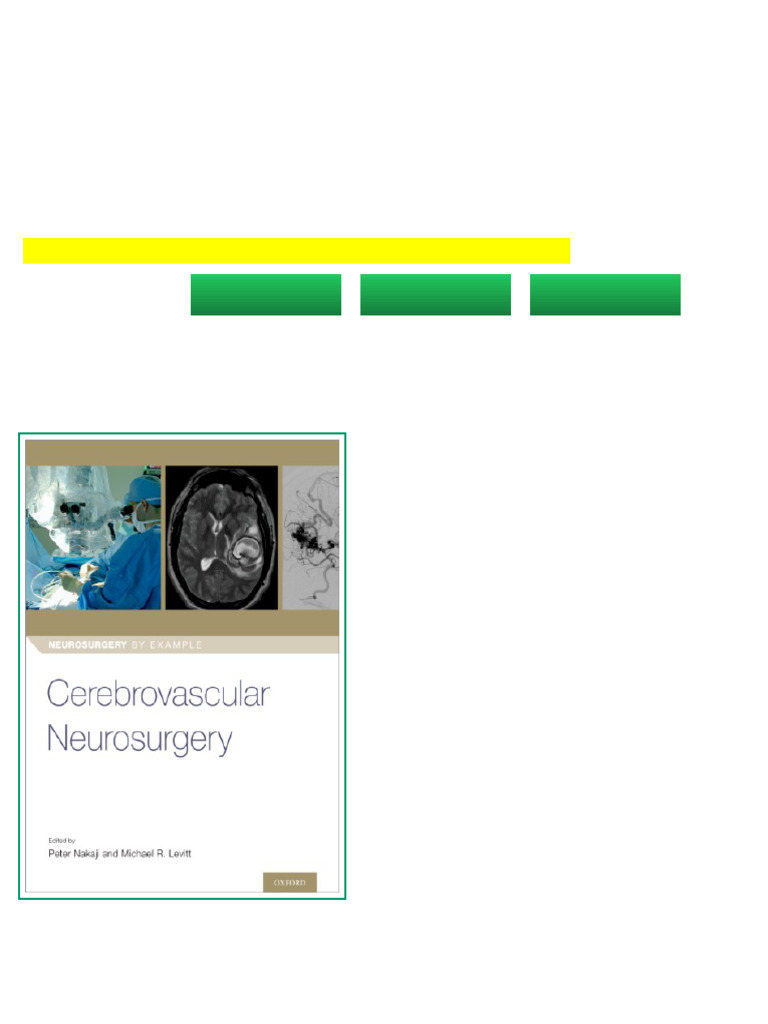 (Ebook) Cerebrovascular Neurosurgery by Peter Nakaji, Michael Levitt ...