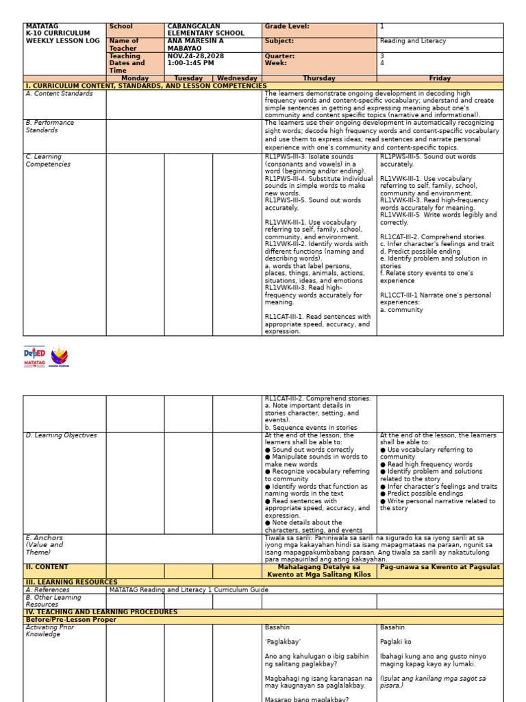 DLL Ral1 Q3 Week4 | PDF