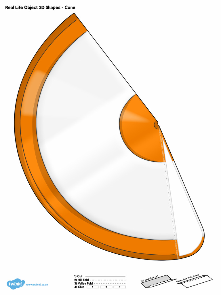 T N 26834 Real Life Object 3D Shapes Cone | PDF