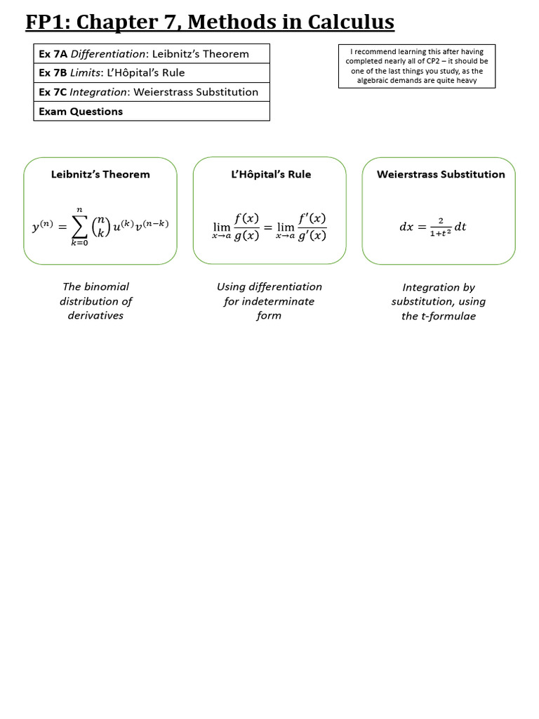 Calculus Methods: Differentiation & Integration | PDF | Derivative ...