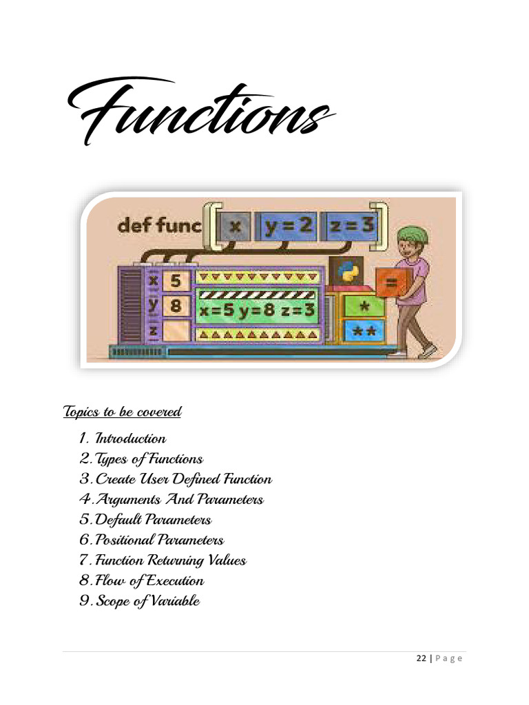02 Functions | PDF | Parameter (Computer Programming) | Scope (Computer ...