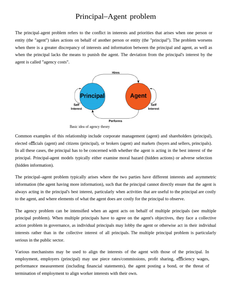 Understanding the Principal-Agent Problem | PDF | Employment | Economies