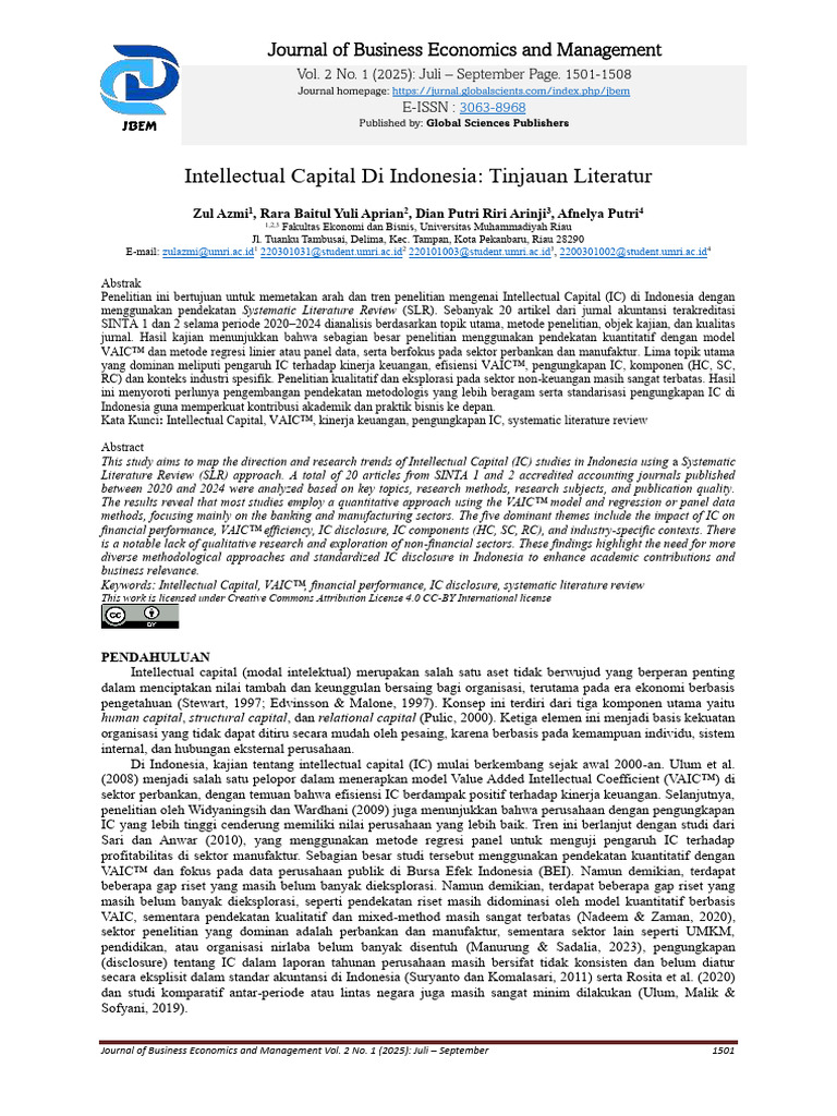 Tren Modal Intelektual di Indonesia 2025 | PDF