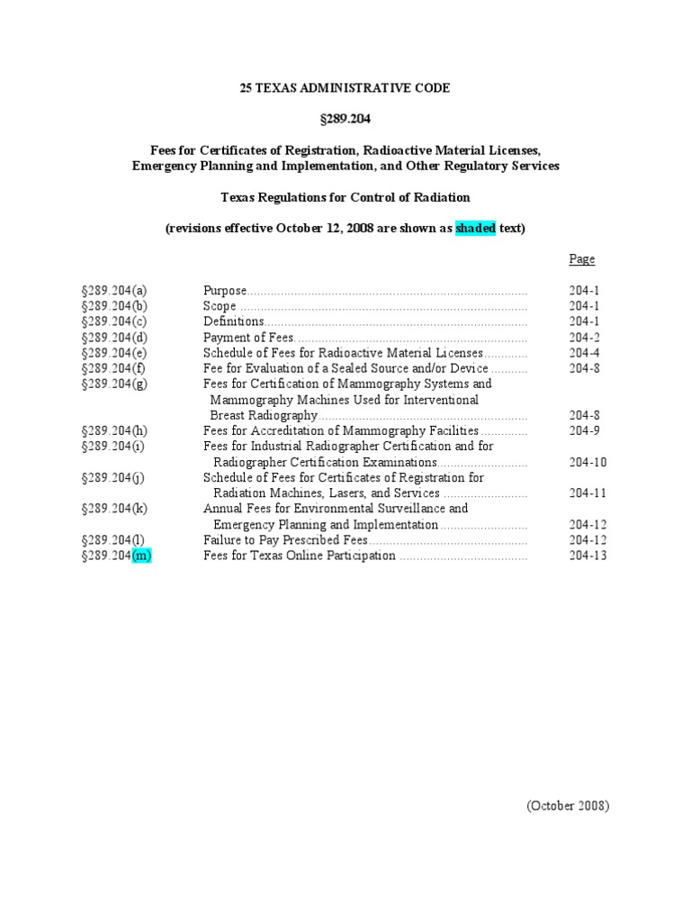 25 Texas Administrative Code | PDF | X Ray | Mammography