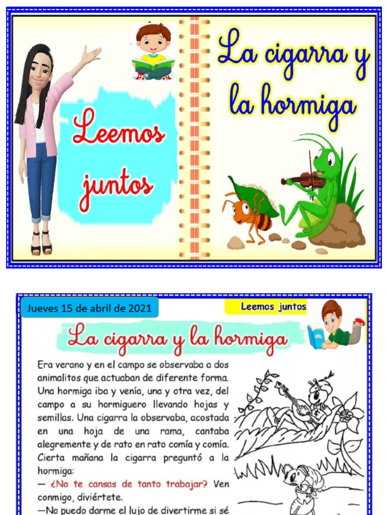 Fabula La Cigarra y La Hormiga PDF | PDF