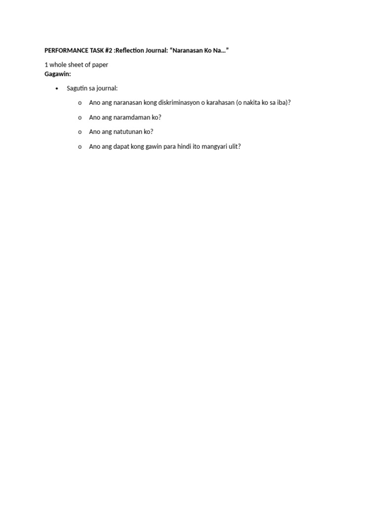 Performance Task #2 | PDF