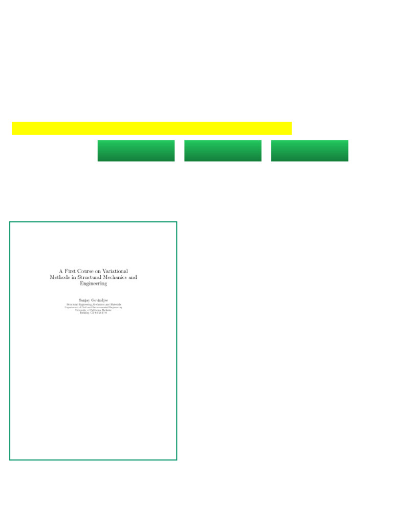 (Ebook) A First Course On Variational Methods in Structural Mechanics ...