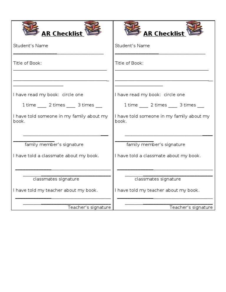 AR Checklist | PDF | Career & Growth
