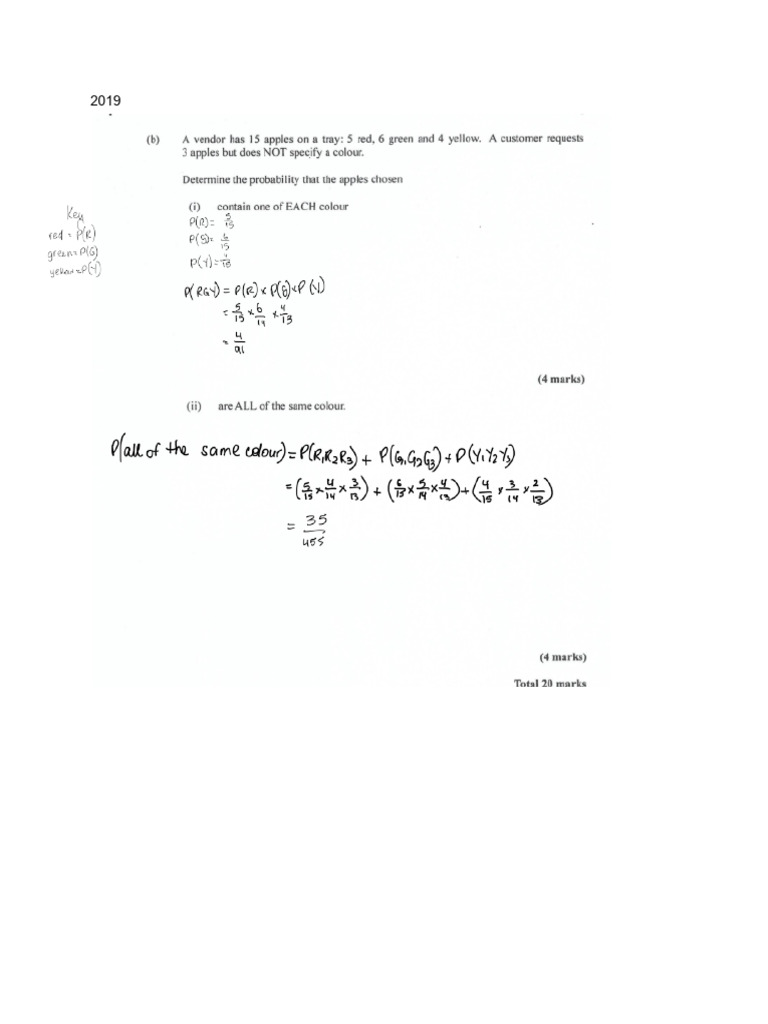 Add Math Probability Questions | PDF